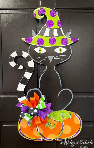 Sassy Cat Halloween Door Hanger – AshleyNichole Designs