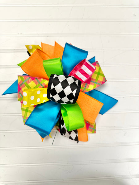 Summer Bow With Pinks - Medium Puff – AshleyNichole Designs