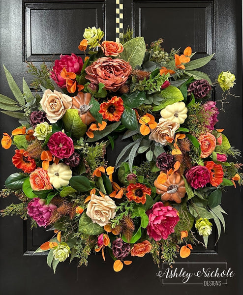 Faithful Harvest Full Round Wreath – AshleyNichole Designs