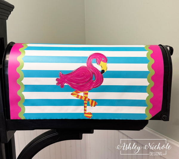 Funky Flamingo - Magnetic Vinyl Mailbox Cover – AshleyNichole Designs