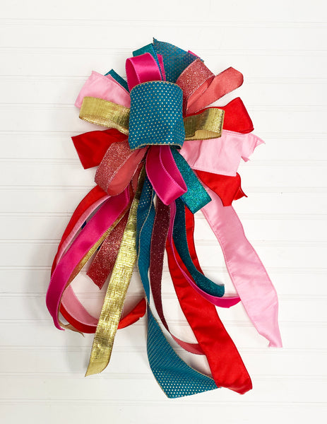 Valentine Abstract Colors - Front Porch Bow- Streamer – AshleyNichole ...