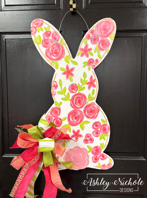 Wildflower Garden Bunny - Door Hanger (UV Printed)