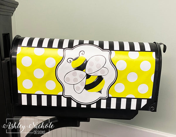 Bumble Bee - Magnetic Vinyl Mailbox Cover – AshleyNichole Designs