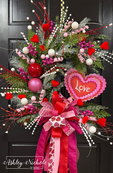 Ric Rac Heart Valentine Wreath – AshleyNichole Designs