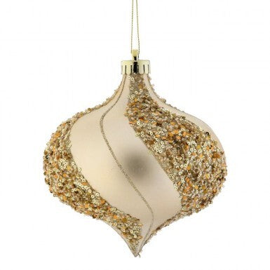6" VP Lazer Glitter Matte Onion Ornament - Gold – AshleyNichole Designs