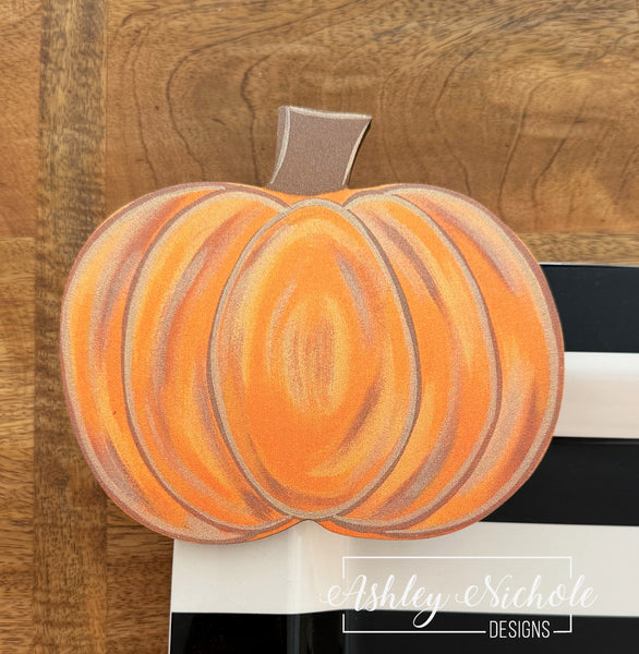 Orange Distressed Pumpkin - Mini Piece (Magnet/Velcro) – AshleyNichole ...