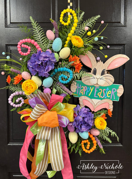 Sweet Cheeks Easter Bunny Wreath – AshleyNichole Designs