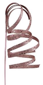 23.5" Curly Glitter Ribbon Pick - Pink – AshleyNichole Designs