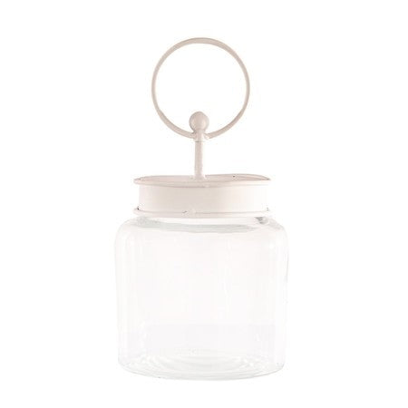 FINIAL Base - Round Glass Jar with White Lid – AshleyNichole Designs