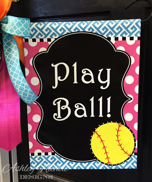 Softball - Vinyl Garden Flag – AshleyNichole Designs