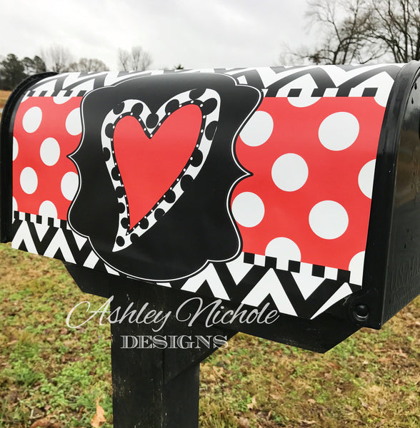 Valentine Heart - Magnetic Vinyl Mailbox Cover – AshleyNichole Designs